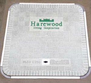 900mm (36″) Diameter Flat Sealed Cover and Frame – FL90 - Fibrelite